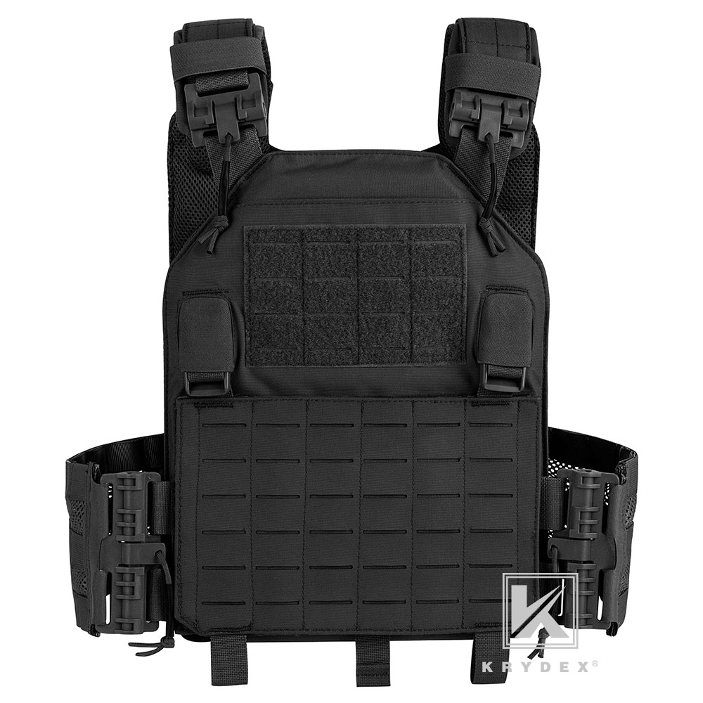 KRYDEX Tactical Plate Carrier Vest Laser Cut MOLLE Quick Release Buckle ...